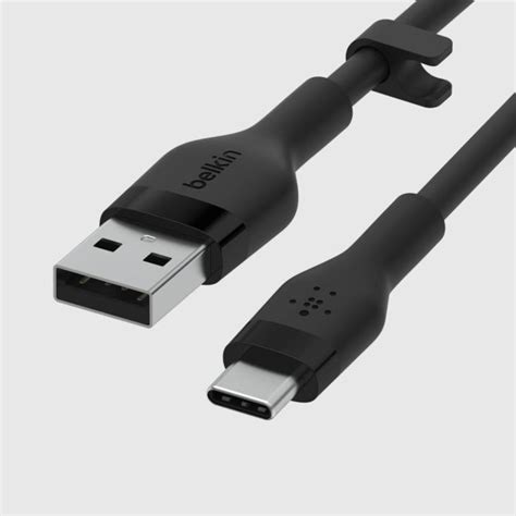 Belkin Silicone Flex Sync And Charge Usb A To Usb C Cable M Black