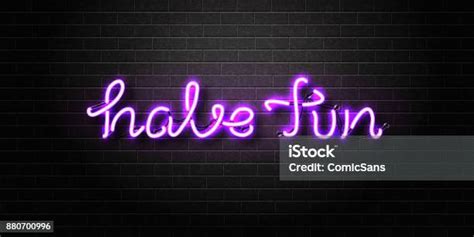 현실적인 벡터 격리는 재미 장식 글자와 벽 바탕에 취재의 네온 사인 Dj에 대한 스톡 벡터 아트 및 기타 이미지 Dj Led 조명 Theatrical