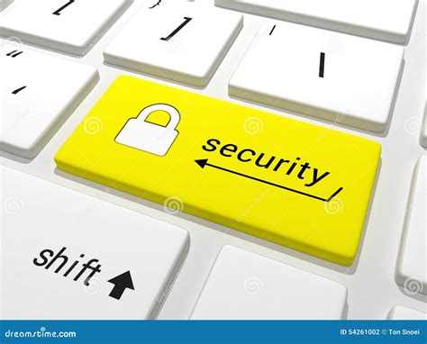 Security Key On A Keyboard Stock Illustration Illustration Of Technology 54261002