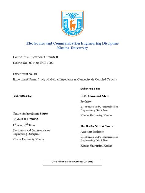 Ece 1201 Lab Manual 01 Pdf Electrical Impedance Electrical Network