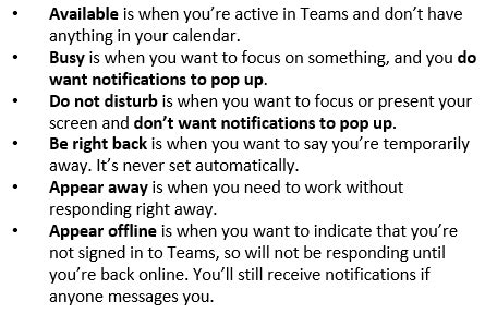 Change Your Status In MS Teams Florida Gulf Coast University ITS