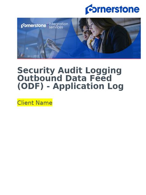 Security Audit Logging Application Log Odf Pdf File Format