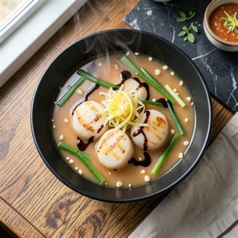 Chinese Scallop Soup Recipe Velvety Broth Scallops Quick Comfort