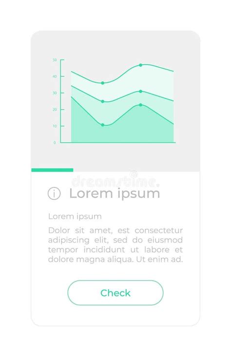 Areas Chart Ui Element Template Stock Vector Illustration Of