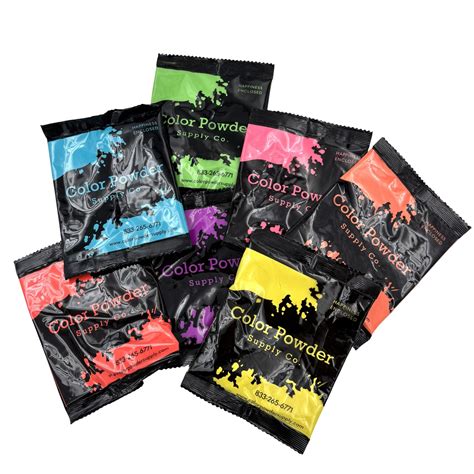 50 Count Color Powder Packets Color Powder Supply Co