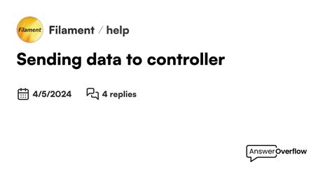 Sending Data To Controller Filament