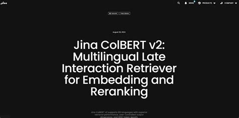 Jina Colbert V2 Multilingual Ai Retrieval And Reranking Engine Aitoolnet