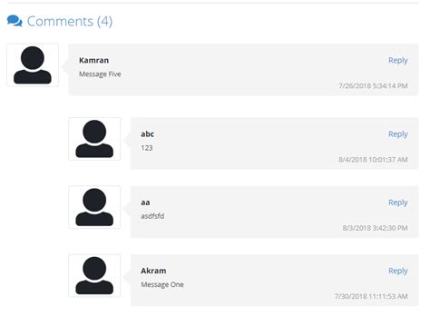 C Display Nested Replies For A Comments In A Blog Stack Overflow