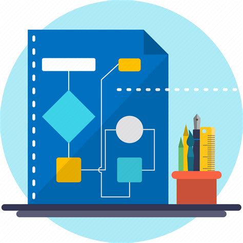 Calculation Chart Data Diagram Flow Flowchart Logic Icon
