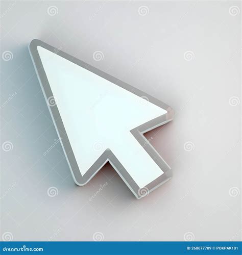 3d Computer Mouse Cursor Arrow Icon Generative Ai Stock Illustration Illustration Of Click