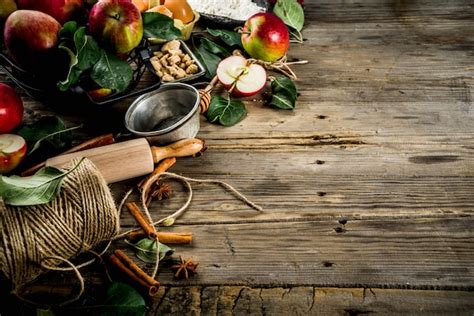 Premium Photo Apple Pie Baking Background