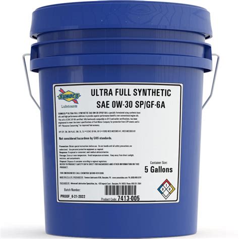 ᐉ Моторное масло Sunoco Ultra Full Synthetic SP/GF-6A 0W-30 18,93 л ...