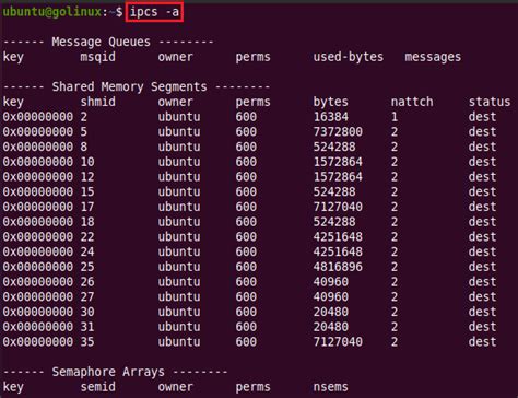 Ipcs Command Examples In Linux Cheat Sheet GoLinuxCloud