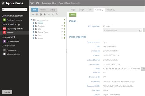 navigation in kentico 8