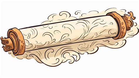 Vintage Handdrawn Cartoon Scroll Illustration For Design Projects