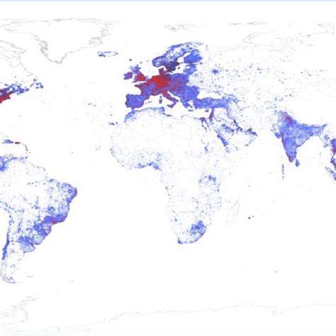 Internet Coverage Heat Map In 2014 2 Download Scientific Diagram