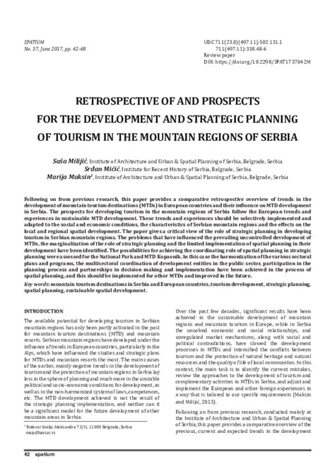 Pdf Retrospective Of And Prospects For The Development And Strategic