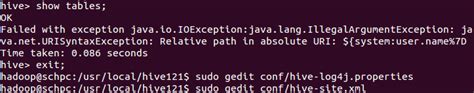 Hive安装配置及遇到的问题解决hiveconf Of Name Ttingsa Csdn博客