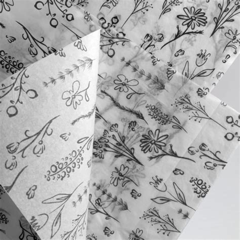 Black And White Patterned Tissue Paper Paper Bag Co