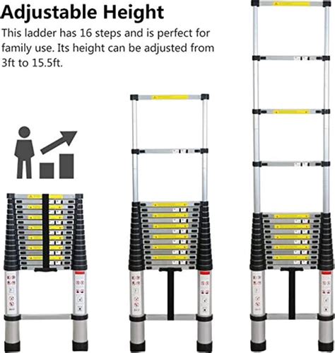 Aluminium Telescopische Ladder Inklapbaar Uittrekbare Ladder Met
