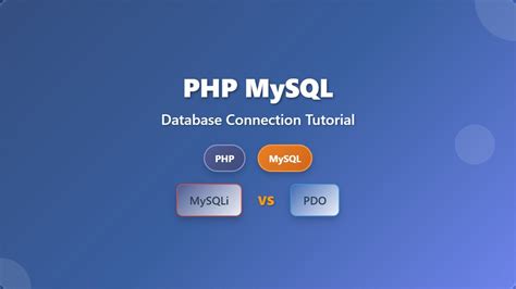 Php Mysql Database Connection Mysqli Vs Pdo For Beginners Youtube