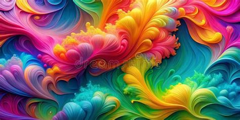 Abstract Swirling Colors Digital Art Fluid Design Flowing Colors Swirls Abstract Art Stock