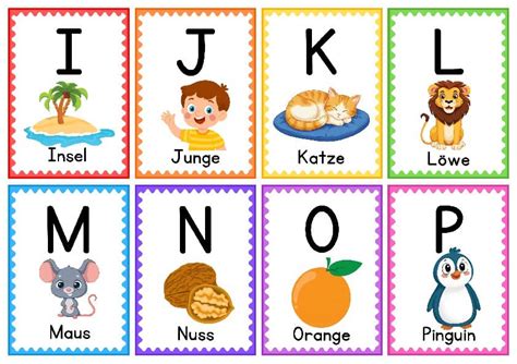 German Alphabet Flashcards A Z Letters And Words By Gogu Education