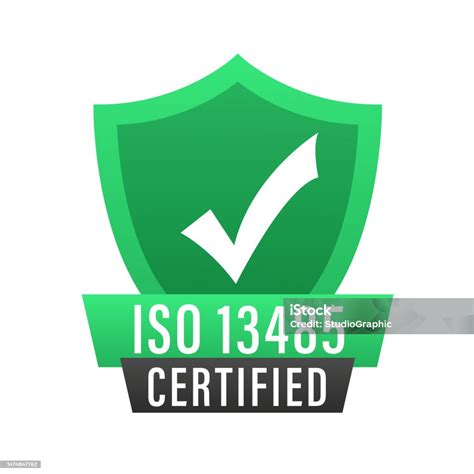 Iso 13485 인증 배지 아이콘 인증 스탬프 평면 디자인 연장 보증 라벨 또는 스티커 배지 아이콘 스탬프 벡터 그림 1위에 대한 스톡 벡터 아트 및 기타 이미지 Istock