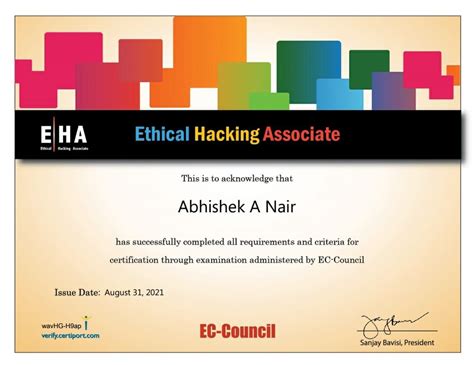 Abhishek A Nair On Linkedin Cybersecurity Ethicalhacking Eccouncil