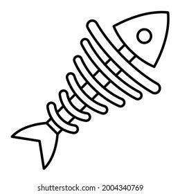Vector Fish Bone Outline Icon Design Stock Vector Royalty Free 2004340769 Shutterstock