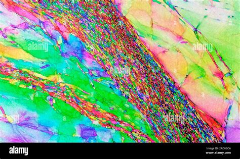 Aluminium Deformation High Resolution Orientation Map Created Using Transmission Kikuchi