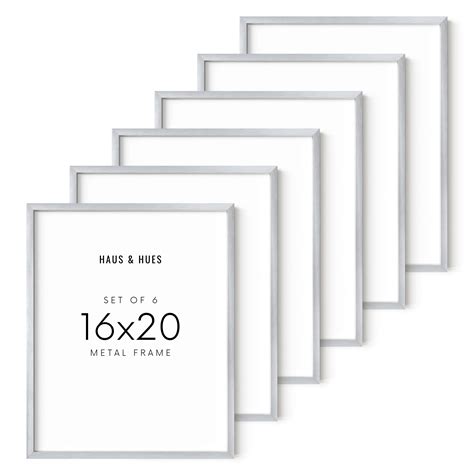 Haus And Hues 16x20 Silver Picture Frames Set Of 6 16x20 Poster