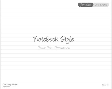 Notebook Style Power Point Presentation Presentation Templates GraphicRiver