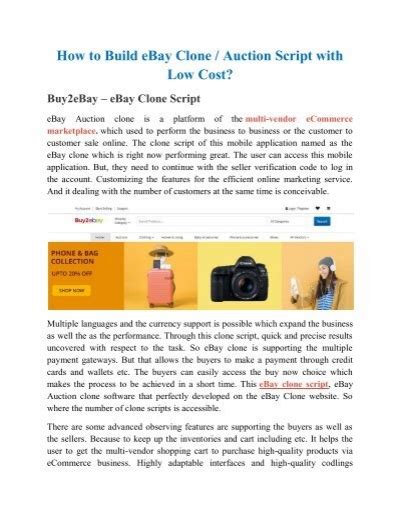 How To Build EBay Clone With Low Cost