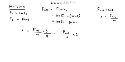 solved a 500n body initially at rest acted upon for 9 seconds by a