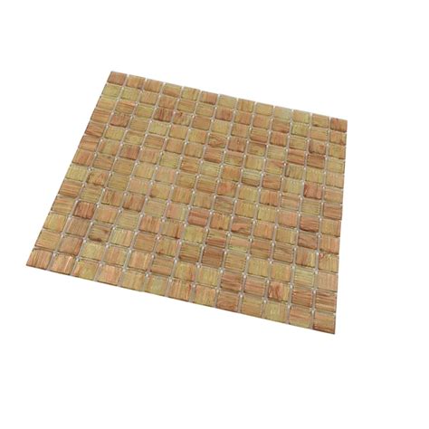 Tortilla Brown 12 X 12 Glossy Glass Mosaic Tile Sample