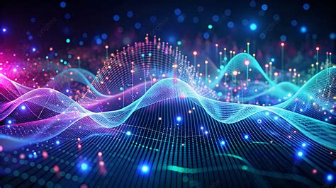 Radiant Energy Of Dynamic Particles Background Abstract Wave Particles Background Image And