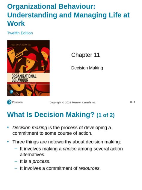 Chapter 11 Decision Making Pdf Decision Making Rationality