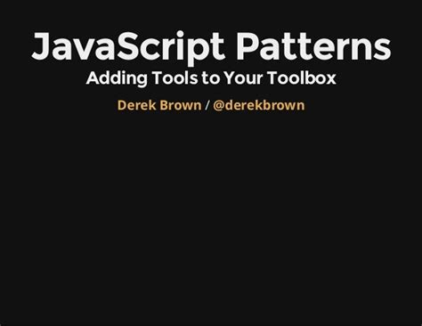 Javascript Design Patterns