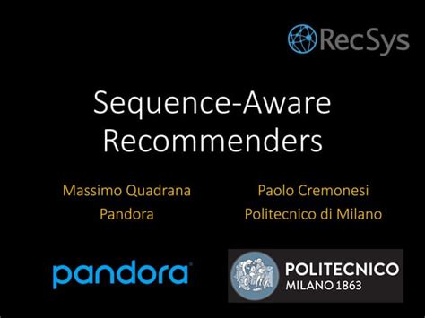 Tutorial On Sequence Aware Recommender Systems Acm Recsys 2018 Ppt