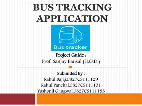 Bus Tracking Application In Android Pptx