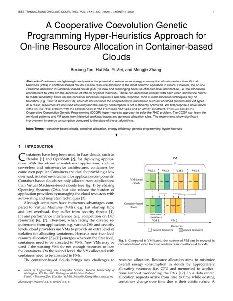 Pdf A Cooperative Coevolution Genetic Programming Hyper Heuristics Approach For On Line