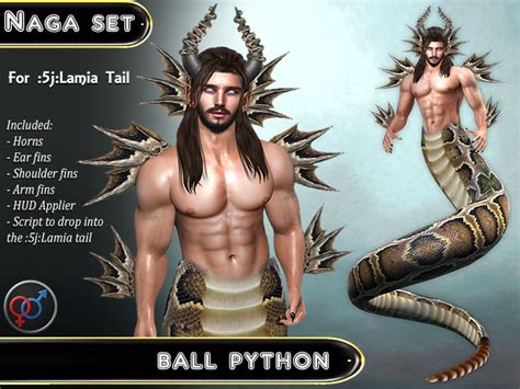 Second Life Marketplace Naga S2 7 Ball Python Unisex Bakemonoya 5jlamia Tail