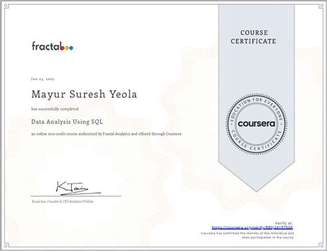 Sql Dataanalysis Learning Analytics Fractalanalytics Mayur Yeola