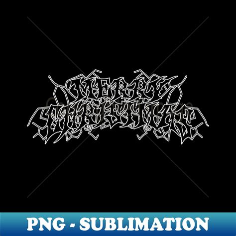 Black Metal Christmas Typograph Outline Instant Png Sublim Inspire Uplift