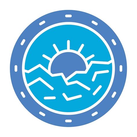 Un Círculo Azul Y Blanco Con Un Círculo Azul Con Una Estrella Azul En él Vector Premium