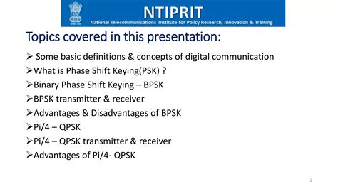 Phase Shift Keying And π 4 Quadrature Phase Shift Keying Pptx