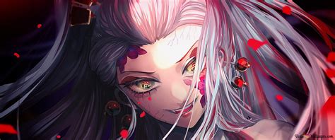 Demon Slayer Kimetsu No Yaiba Daki Smilling 4k Wallpaper Download