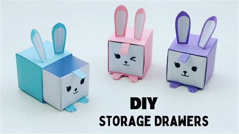 Diy Mini Paper Drawers Paper Craft Small Origami Storage Box Diy