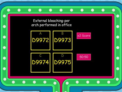 Group 1 Cdt Codes Gameshow Quiz Group 1 Cdt Codes Gameshow Quiz